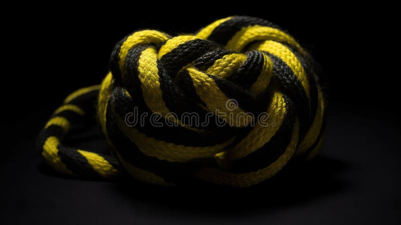 Yellow and Black Rope stock image. Image of marine, black - 8876705