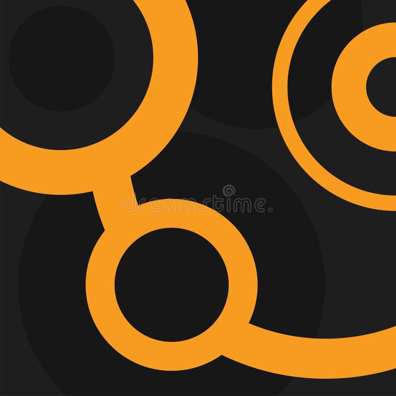 Black and Yellow Round Background Vector Stock Illustration ...