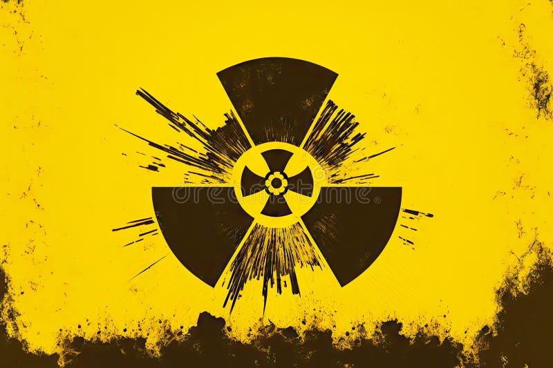 Black and Yellow Signs on Wall Indicating Radiation Hazard Stock ...