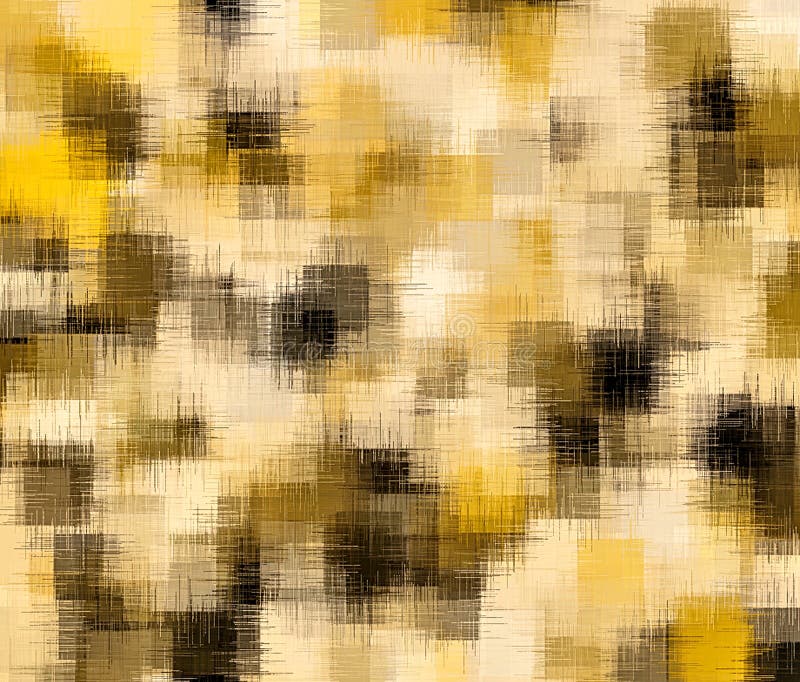 Black and Yellow Square Abstract Texture Stock Illustration ...