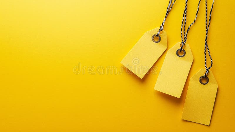 Black and Yellow Tags Create a Vibrant Black Friday Theme. a Great Ad ...