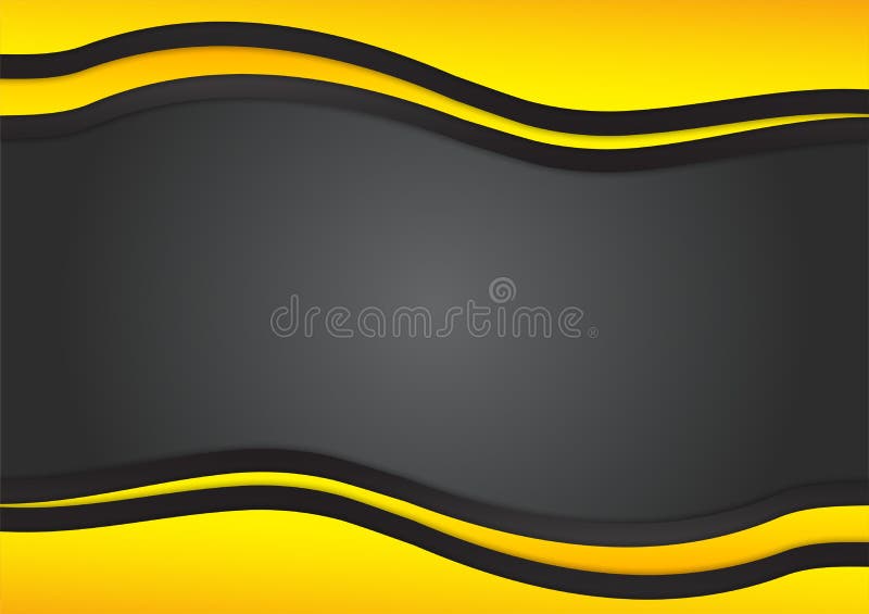 Black and Yellow Triangle is Overlap Modern Design, Vector Abstract ...
