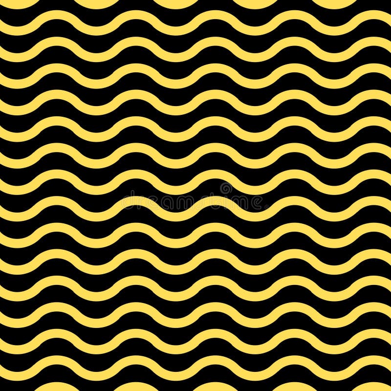 Black and Yellow Wave Pattern Digital Paper Stock Illustration ...