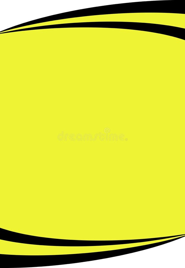 Black Yellow White Background Template with Curve Stock Illustration ...
