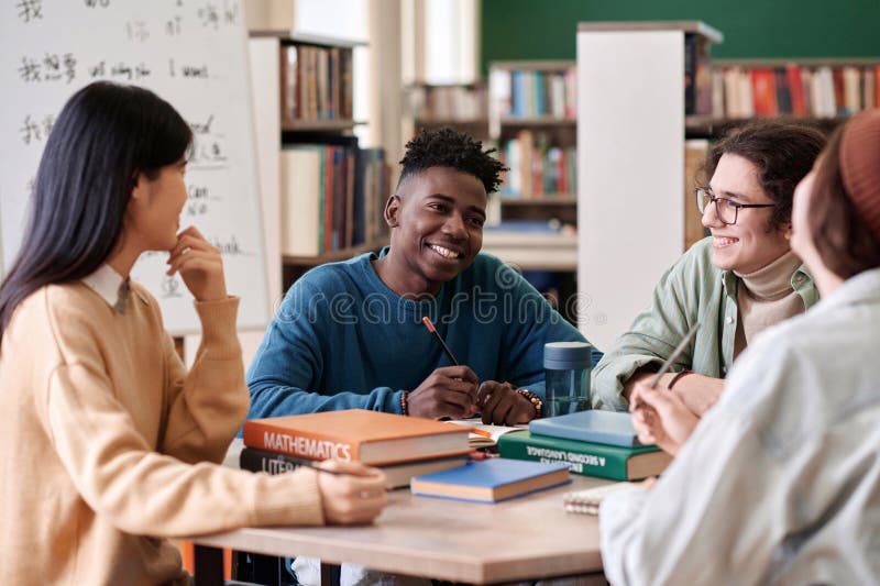 Black Young Man Smiling during Group Discussion Stock Photo - Image of ...