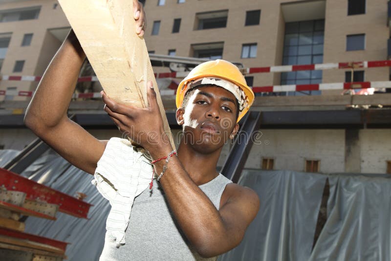 Black young worker stock image. Image of african, occupation - 20016943