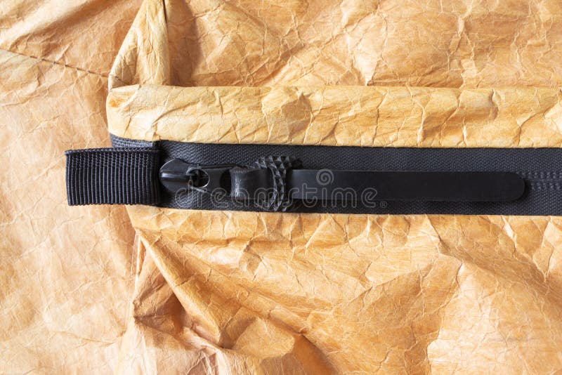 Black Zipper Close Up in Backpack Stock Photo - Image of design, rough ...
