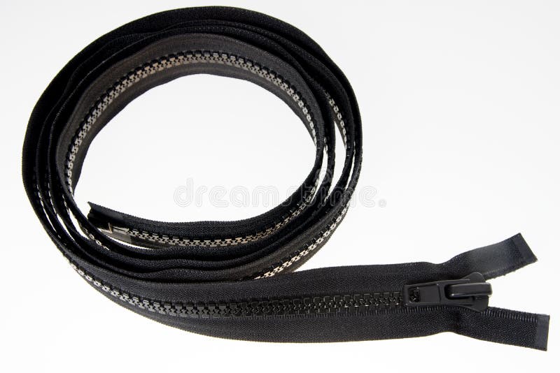 Black zipper stock image. Image of tailoring, tailor - 62159209