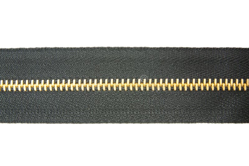 Black zipper isolated stock photo. Image of text, clothing - 70682932