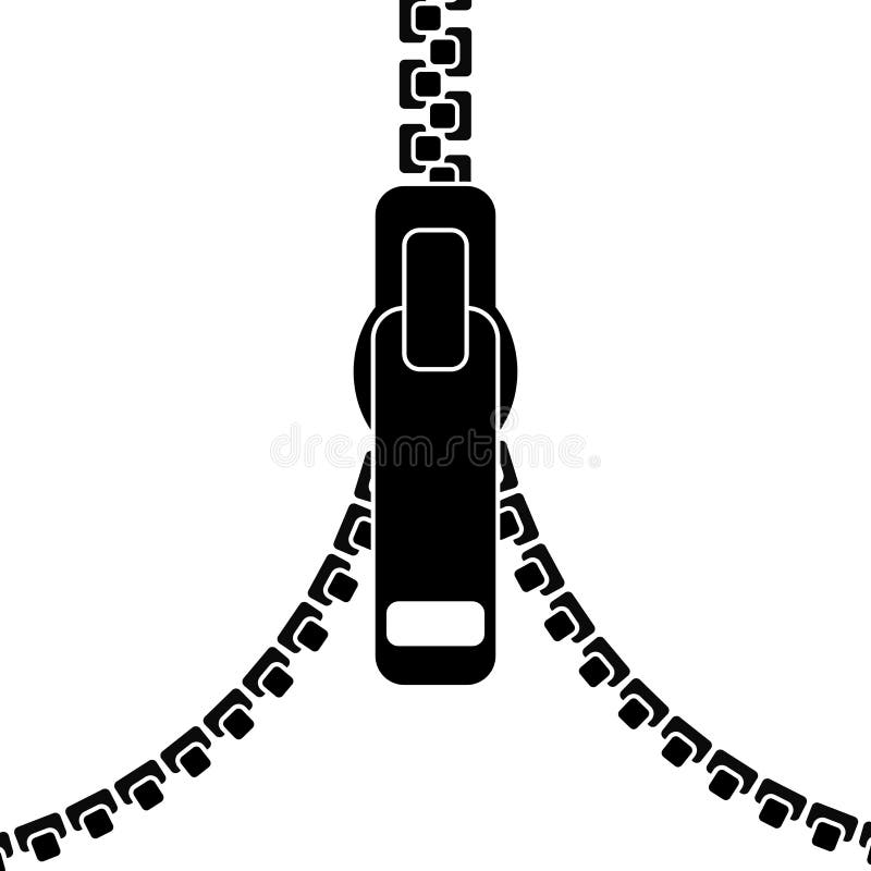 Cloth Zip Clipart Black And White