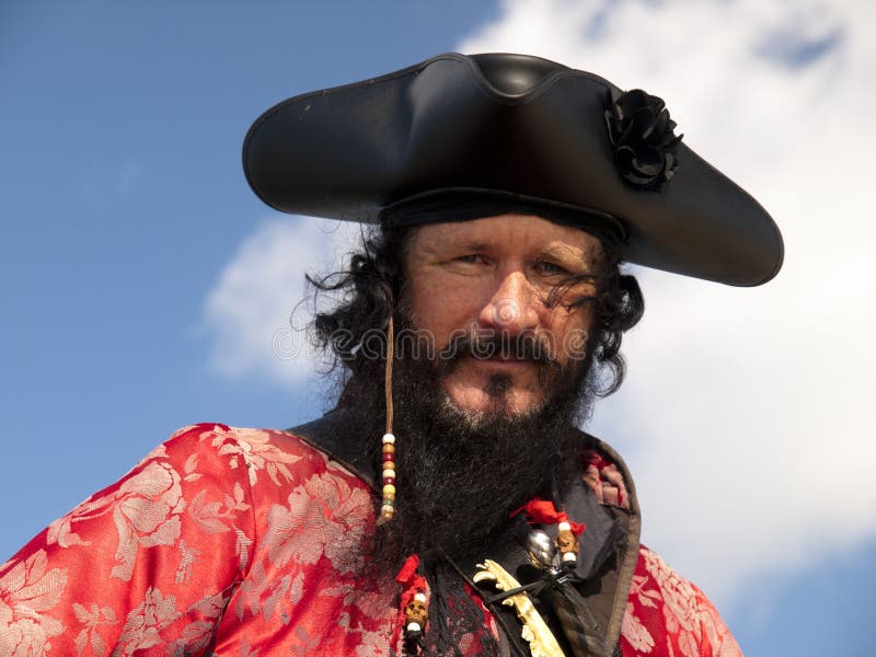 Blackbeard pirate headshot stock photo. Image of black - 16960084