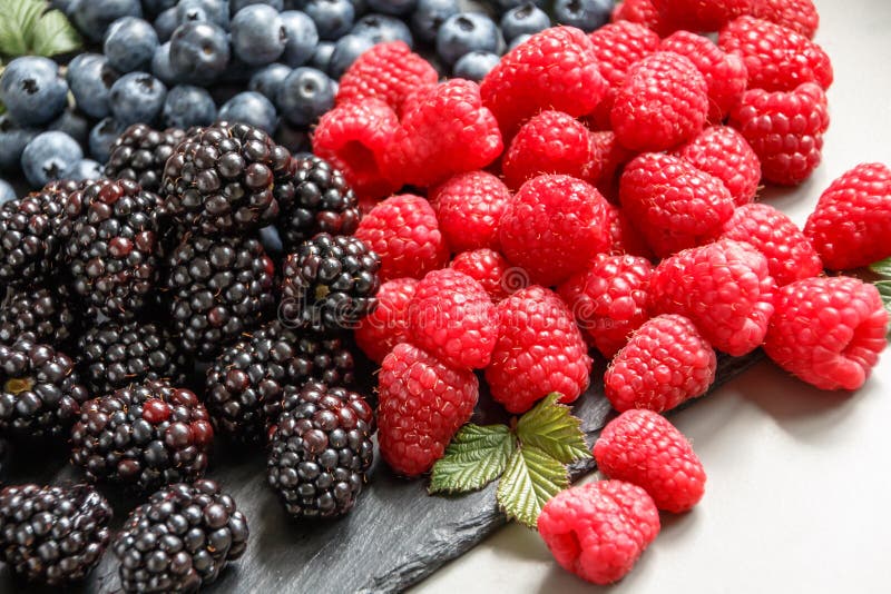 Blackberries, Raspberries and Blueberries Stock Image - Image of ...