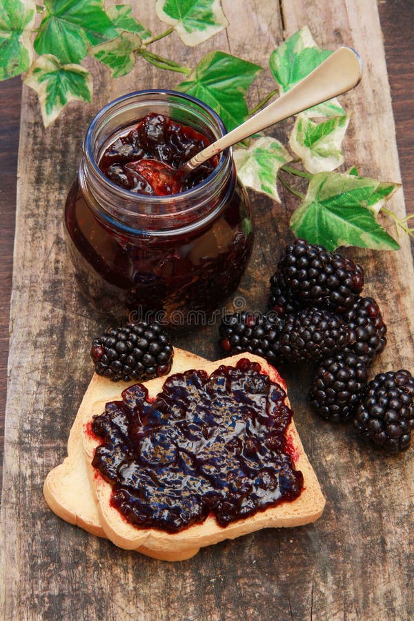 Blackberry jam stock image. Image of delicious, close - 14858755