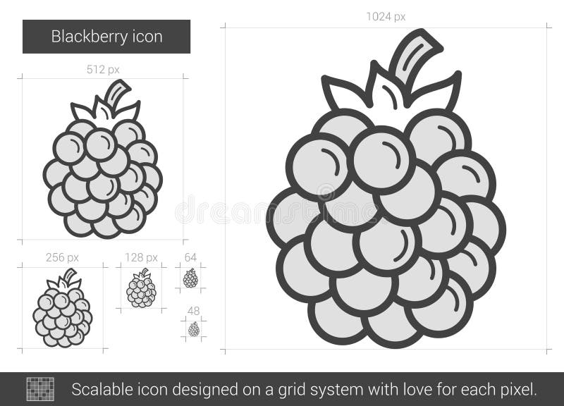 Blackberry Line Draw Stock Illustrations – 67 Blackberry Line Draw ...