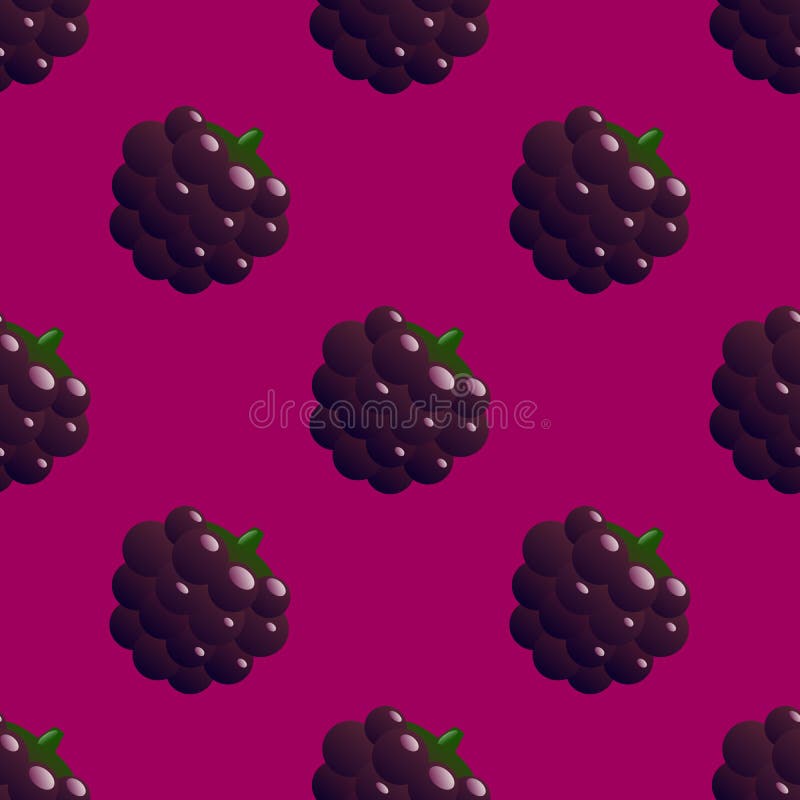 Blackberry Seamless Pattern Stock Vector - Illustration of agriculture ...