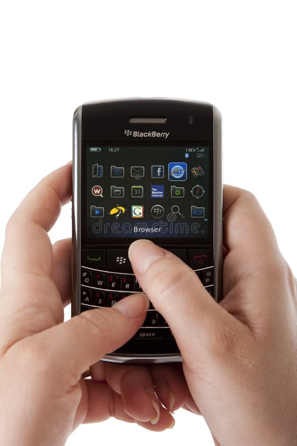 Blackberry Smartphone User Hands Editorial Stock Image - Image of ...