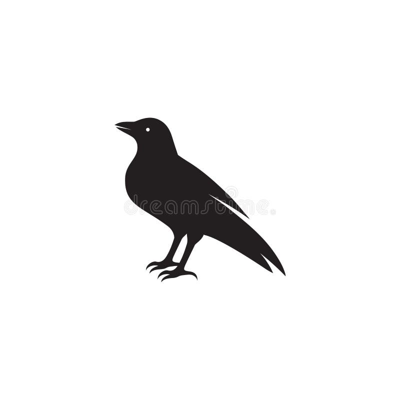 Blackbird Crow Icon Logo Design Vector Illustration Stock Vector ...