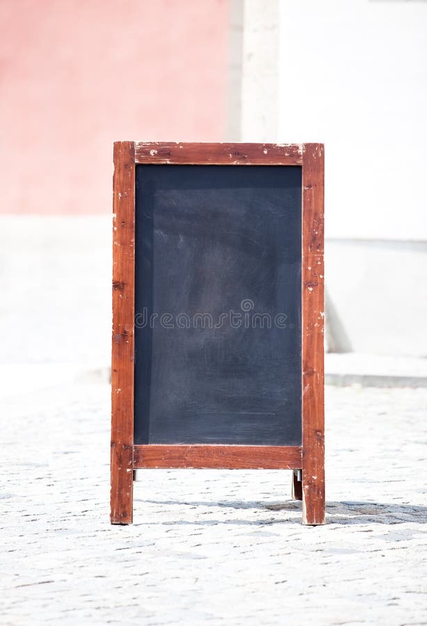 Blackboard in wooden frame stock photo. Image of front - 12527004
