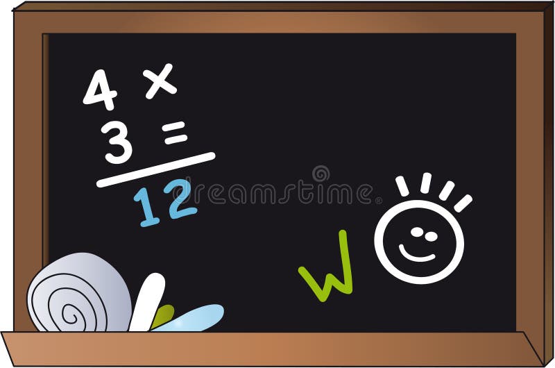 Mathematics Times Table on Blackboard Stock Vector - Illustration of ...