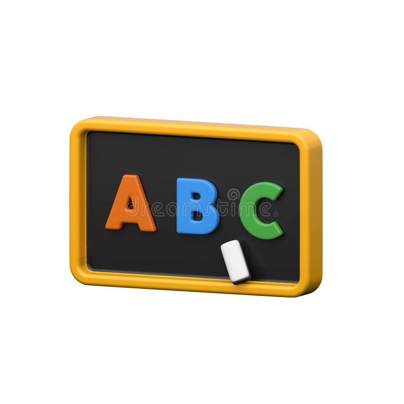 Blackboard with ABC for Classroom Learning and Kids Education. Stock ...