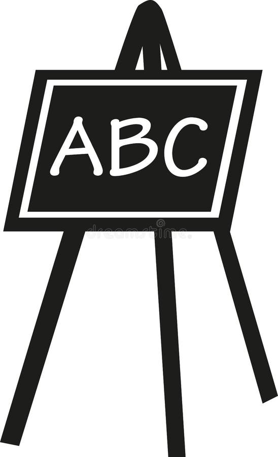 Blackboard with ABC Letters Stock Illustration - Illustration of ...