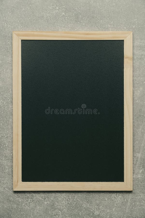 Blackboard with Black Background with Wooden Frame for Text. Stock ...