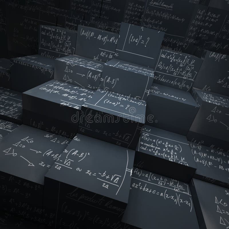 Blackboard Blocks with Maths Formulae Stock Illustration - Illustration ... Blackboard Blocks with Maths Formulae Stock Illustration - Illustration ...