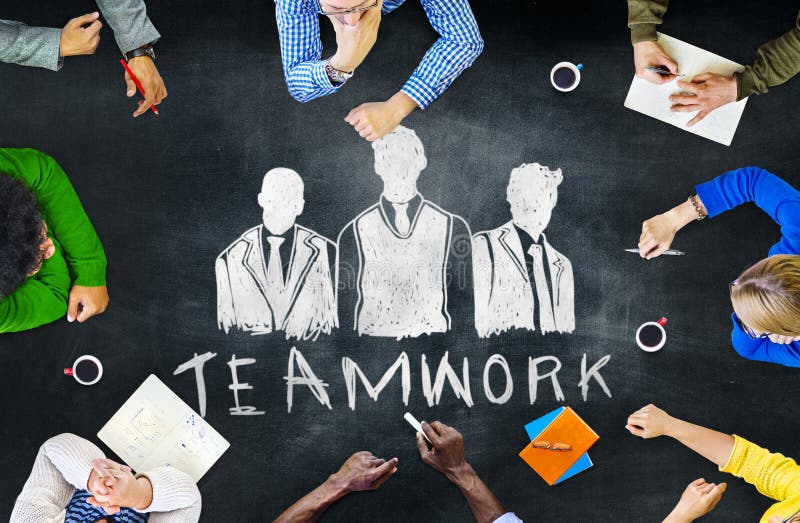 Blackboard Brainstorming Cooperation Planning Meeting Concept Stock ...