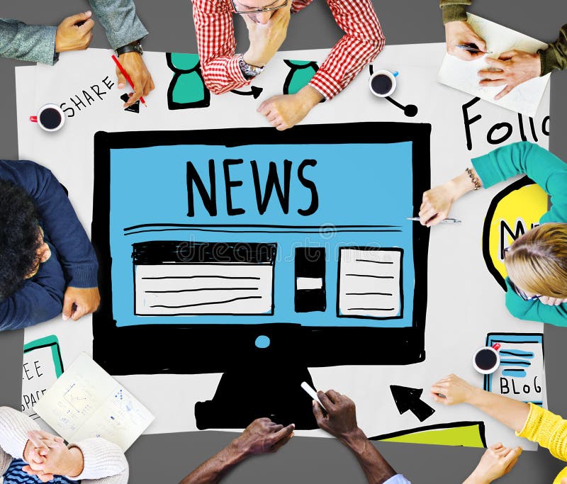 Blackboard Brainstorming Cooperation Planning Meeting Concept Stock ...