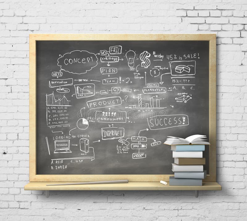 Creative Education Infographics Blackboard Stock Vector - Illustration ...