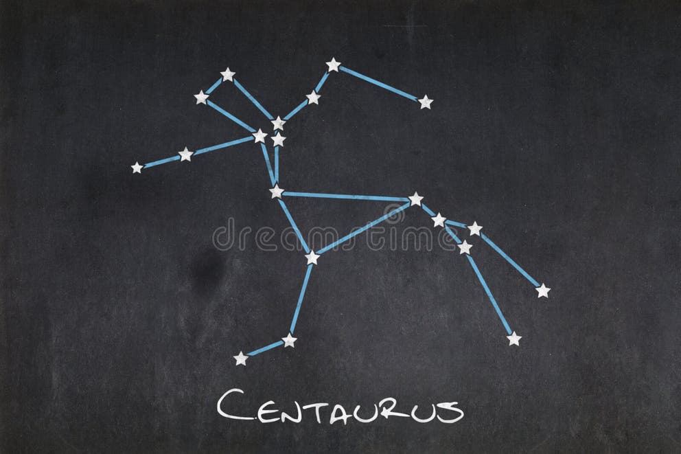 Centaurus Constellation Drawn on a Blackboard Stock Image - Image of ...