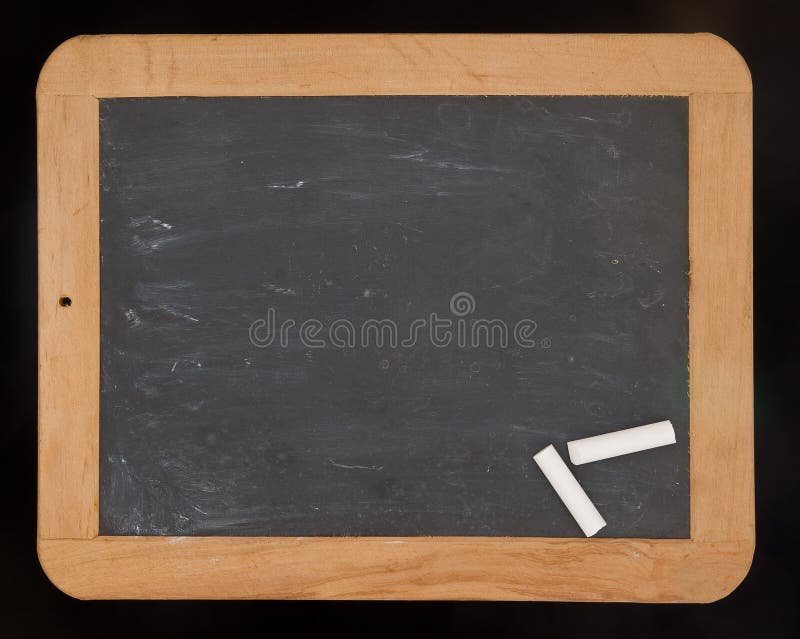 Blackboard and chalk stock image. Image of education, fashioned - 6551385