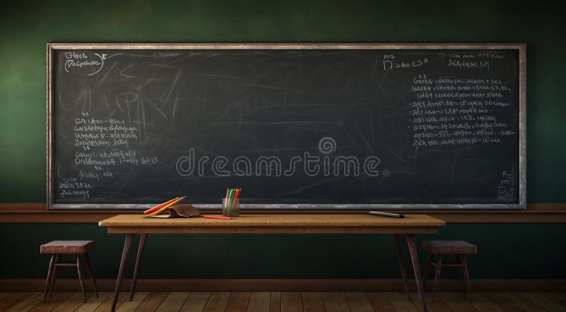 Classroom with Blackboard, Blackboard in the Classroom, School ...