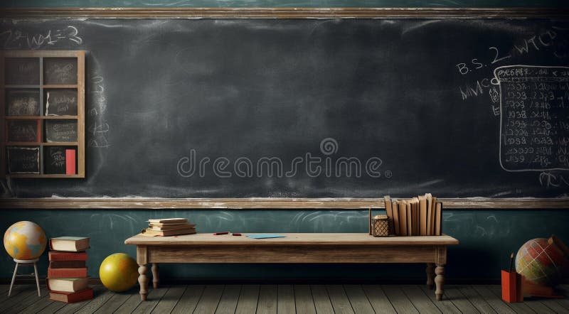 Classroom with Blackboard, Blackboard in the Classroom, School ...