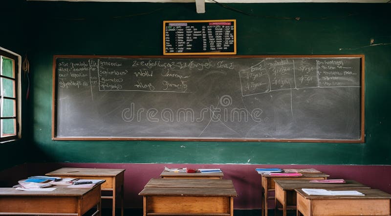 Classroom with Blackboard, Blackboard in the Classroom, School ...
