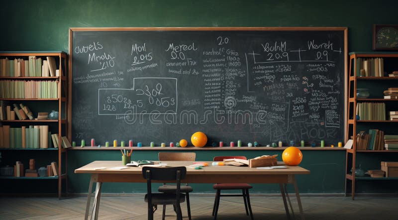 Classroom with Blackboard, Blackboard in the Classroom, School ...
