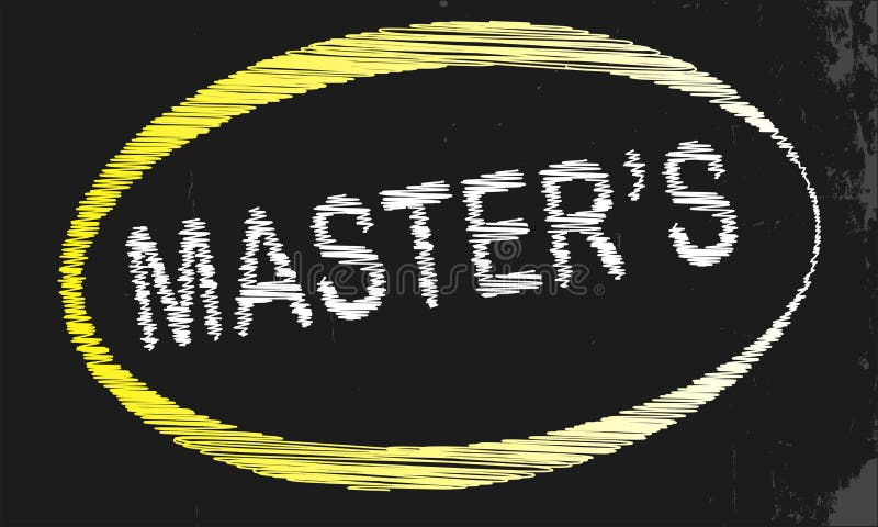 Masters Blackboard stock vector. Illustration of symbol - 112696494