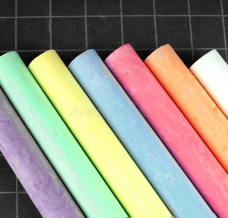 Coloured Blackboard Chalks stock image. Image of creative - 2732639