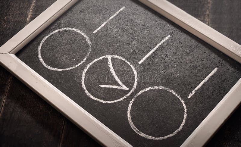 Blackboard with Check Boxes on Chalk Board. Hand Writing. Dark ...