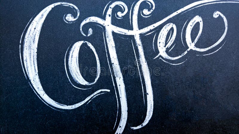 Blackboard with `coffee` Written on it Stock Image - Image of text ...