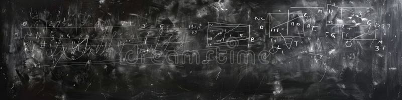 A Blackboard Dense with Calculus and Geometry Reflecting the Beauty of ...
