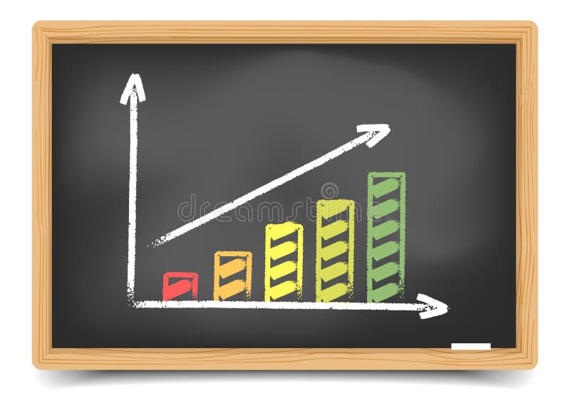 Blackboard diagram chart stock illustration. Illustration of creative ...