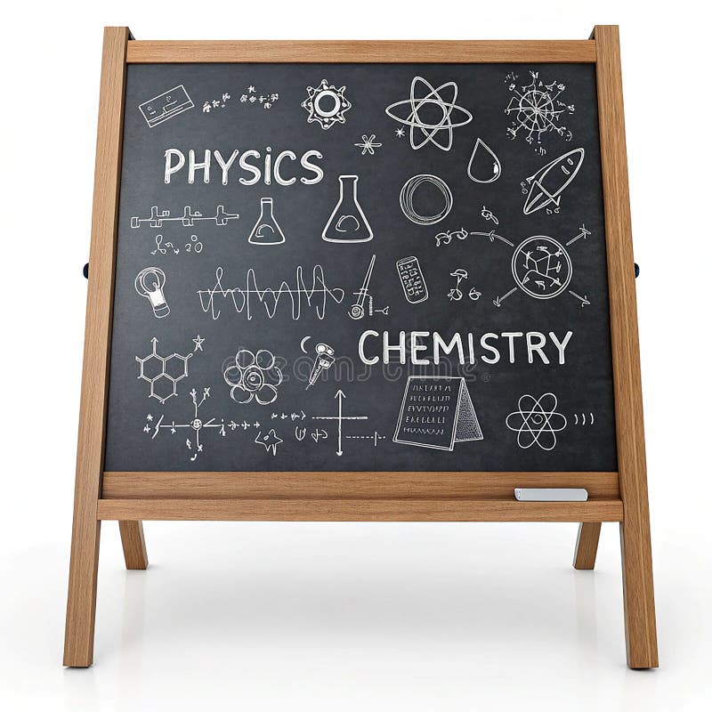 Blackboard Filled with Physics and Chemistry Formulas Stock ...