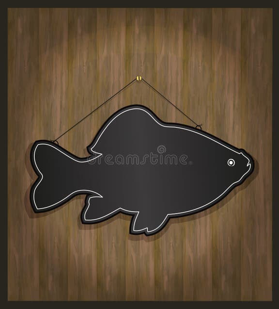 Blackboard fish stock vector. Illustration of backdrop - 21714636