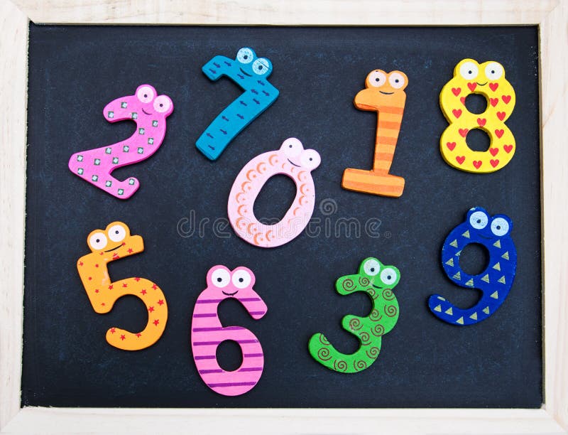 Funny Numbers Isolated on White Background Stock Photo - Image of ...