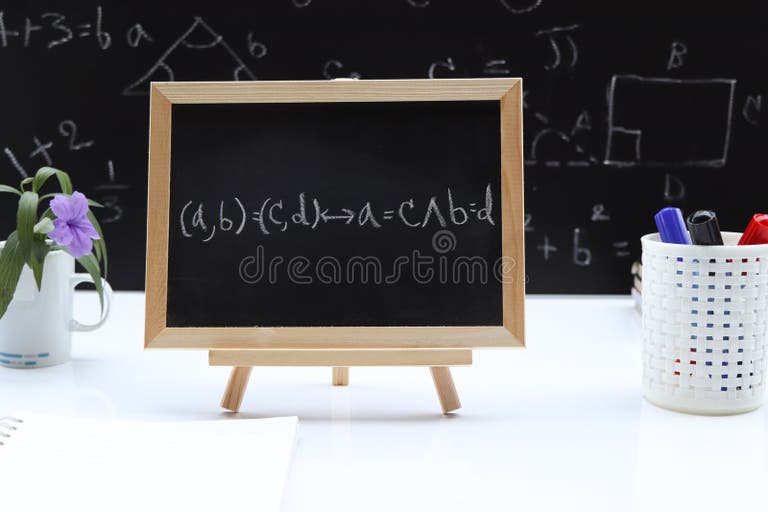 Blackboard with Hand Written Relations and Functions Stock Image ...