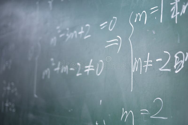 Blackboard in high school stock image. Image of math - 96544389