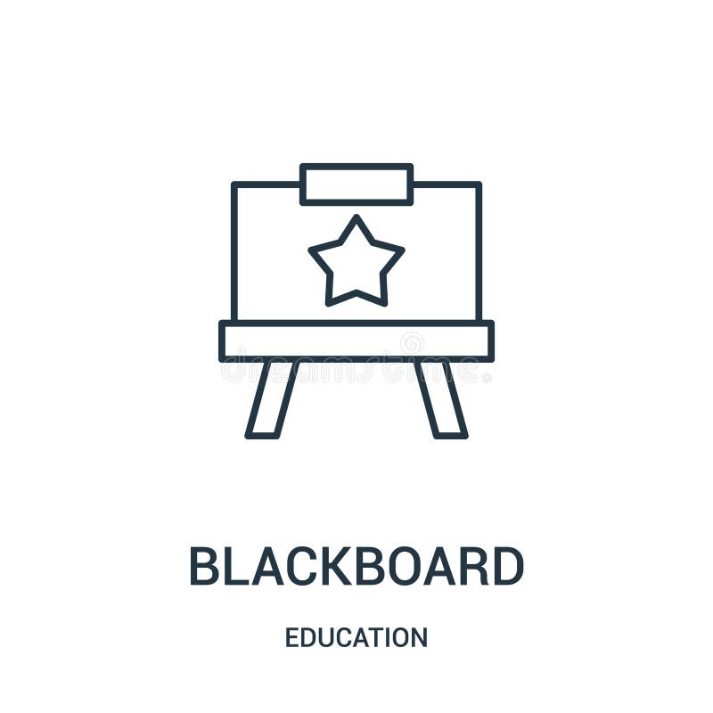 Blackboard Icon Vector from Education Collection. Thin Line Blackboard ...