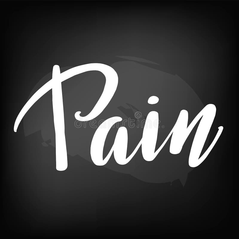 Blackboard lettering pain stock vector. Illustration of blackboard ...