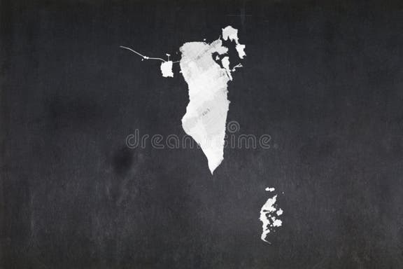 Map of Bahrain Drawn on a Blackboard Stock Illustration - Illustration ...